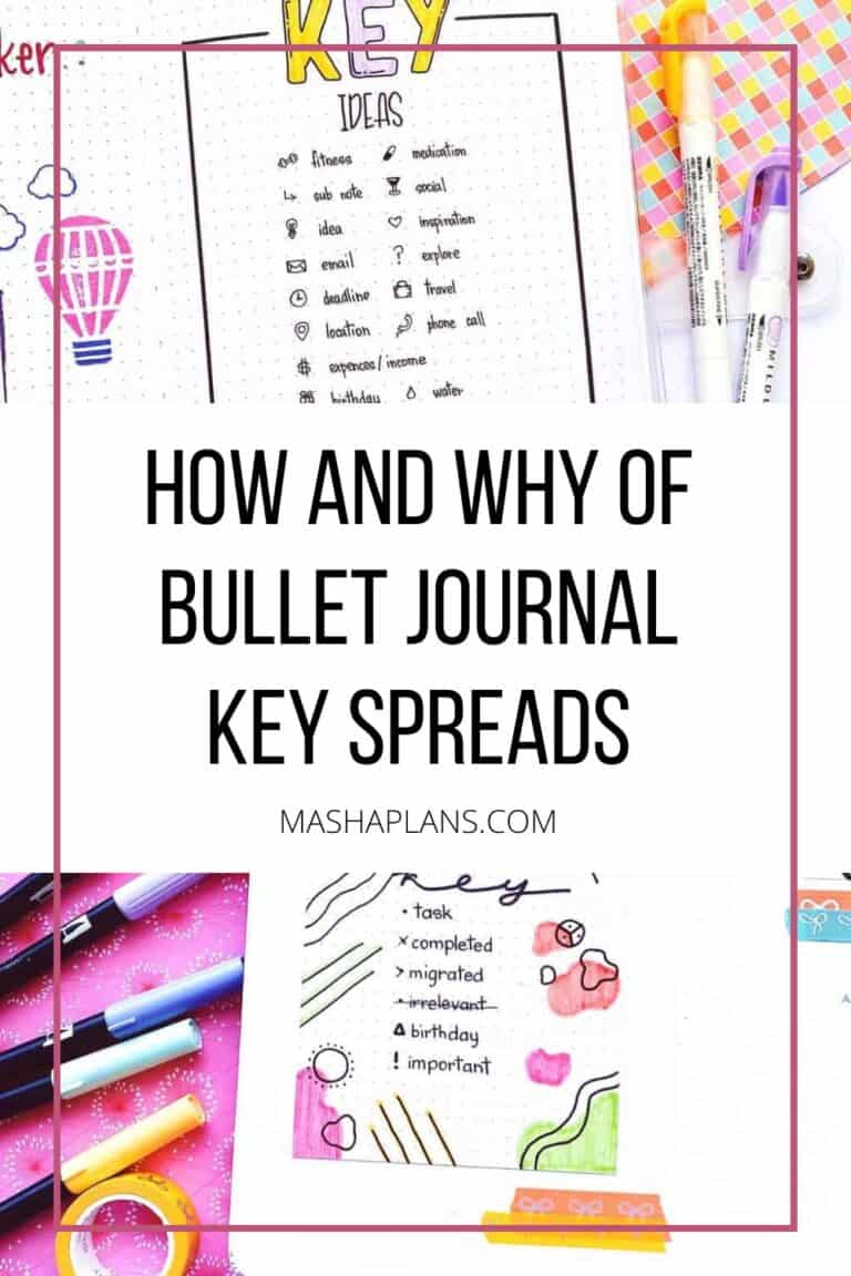 Bullet Journal Key: How To Create The Perfect One For You | Masha Plans