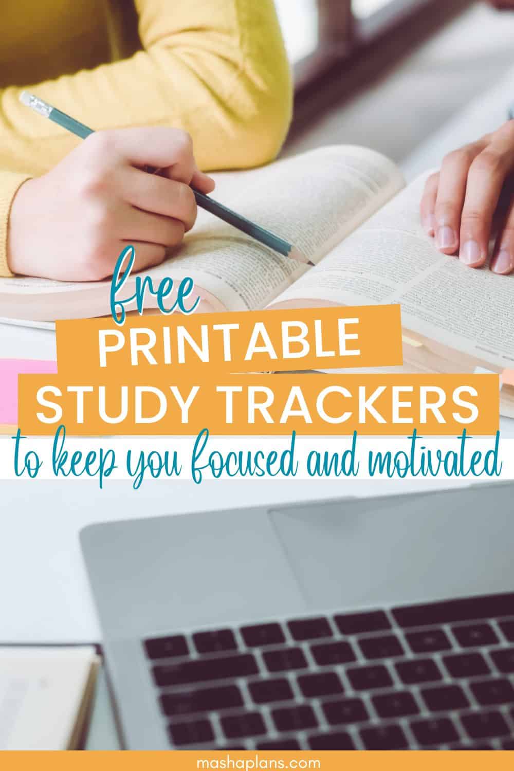 Free Printable Study Trackers To Keep You Focused And Motivated | Masha ...