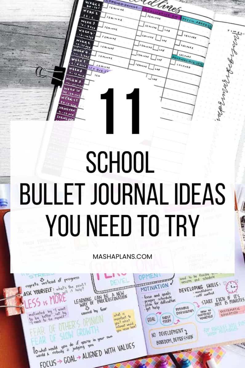 11 Genius School Bullet Journal Ideas You Need to Try | Masha Plans