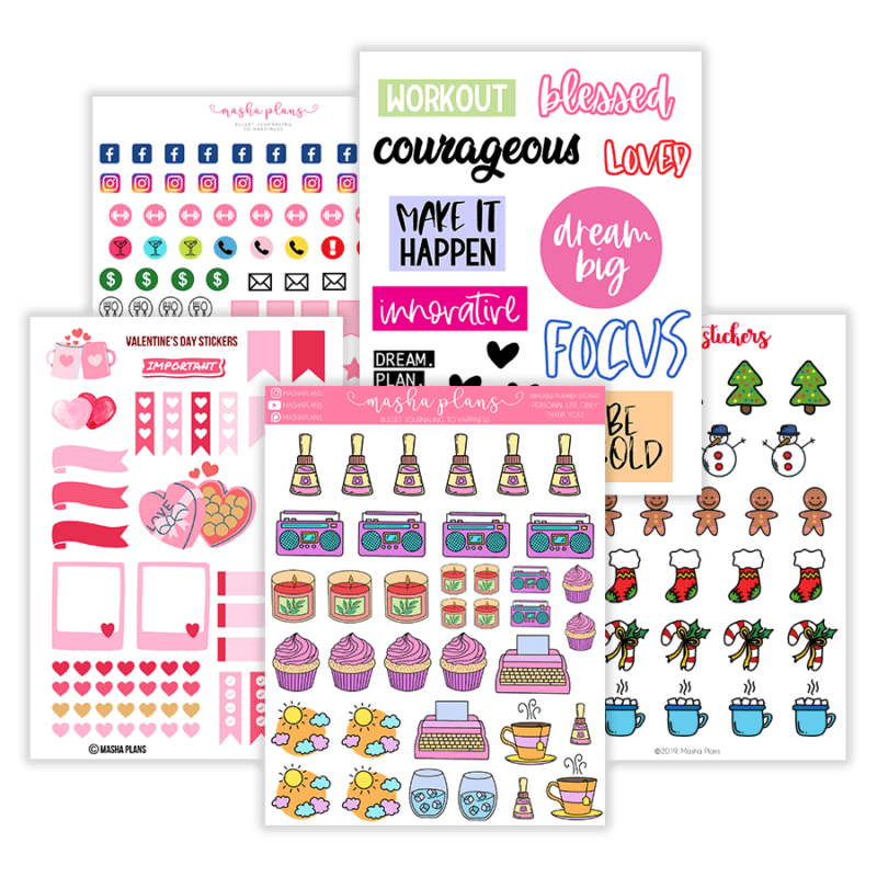 Get Free Bullet Journal Printables | Masha Plans