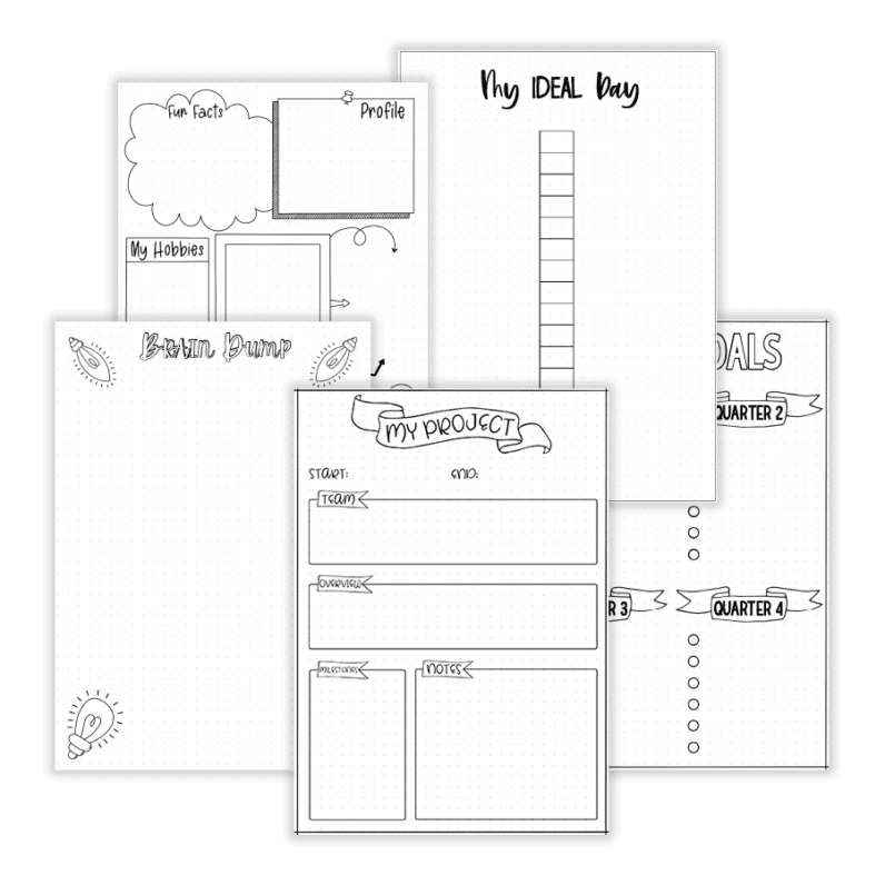 Get Free Bullet Journal Printables | Masha Plans