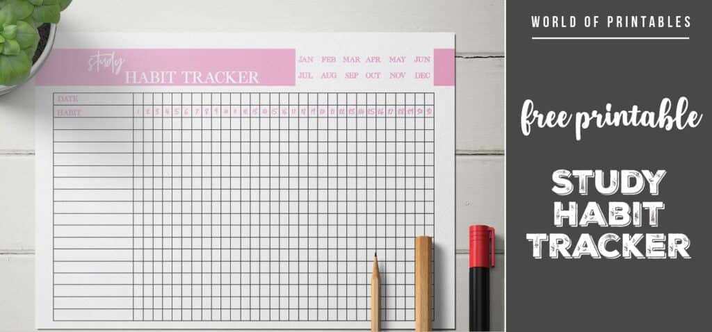 Free Printable Study Trackers To Keep You Focused And Motivated | Masha ...