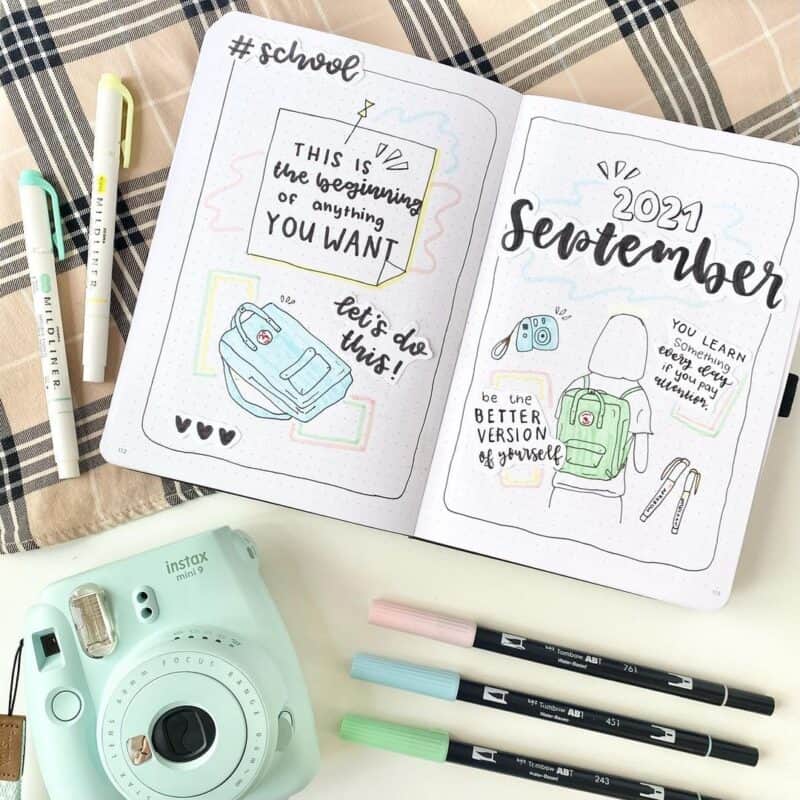 Back To School Bullet Journal Theme Inspirations | Masha Plans