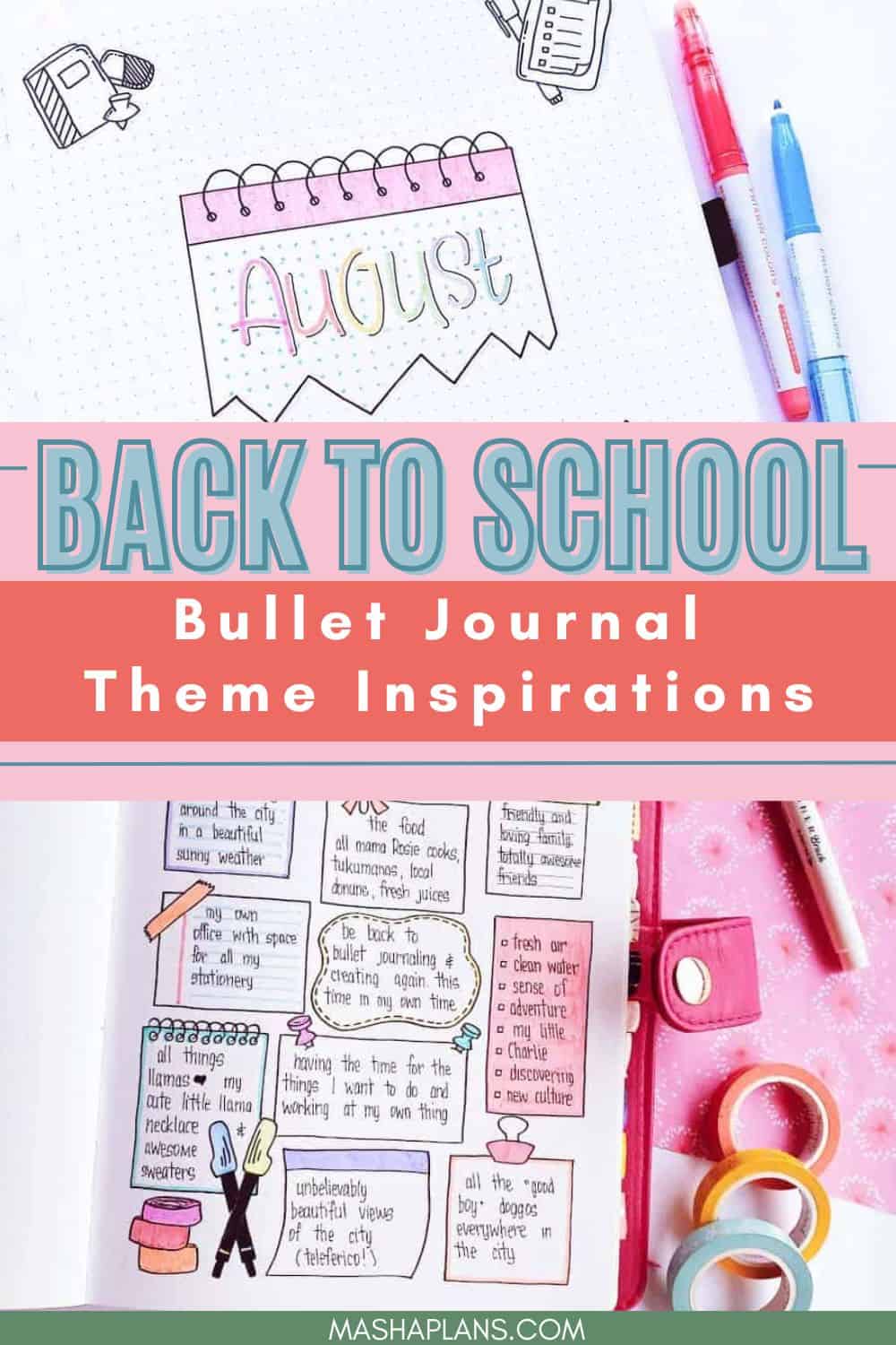 Back To School Bullet Journal Theme Inspirations | Masha Plans