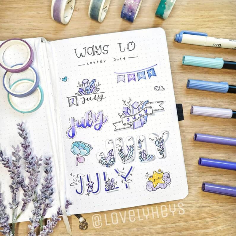 Stylish Bullet Journal Title And Header Ideas | Masha Plans