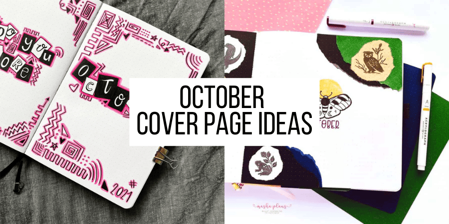 Enchanting & Spooky October Bullet Journal Cover Page Ideas | Masha Plans