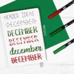 Creative December Headers To Decorate Your Journal | Masha Plans