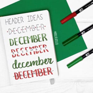 Creative December Headers To Decorate Your Journal | Masha Plans