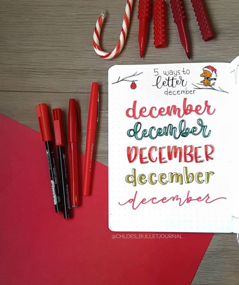 Creative December Headers To Decorate Your Journal | Masha Plans