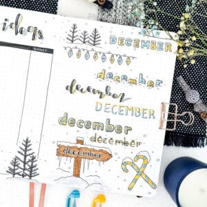 Creative December Headers To Decorate Your Journal | Masha Plans