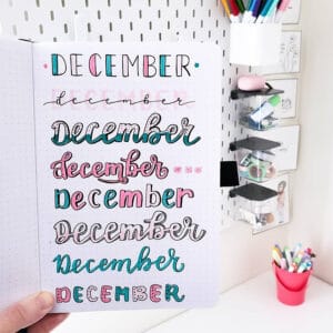 Creative December Headers To Decorate Your Journal | Masha Plans