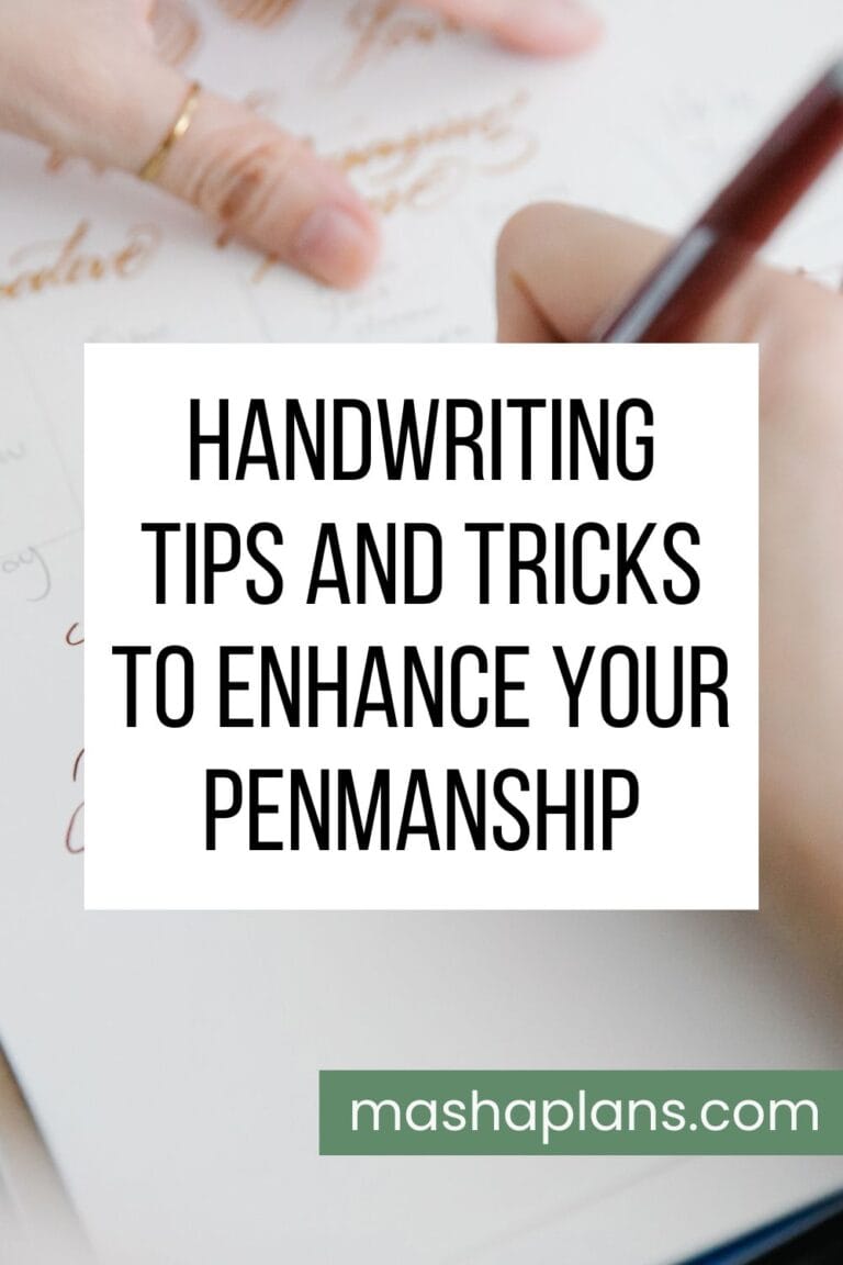 Handwriting Tips And Tricks To Enhance Your Penmanship | Masha Plans