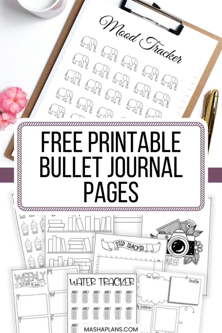 Journaling Made Easy: Free Printable Journal Pages | Masha Plans