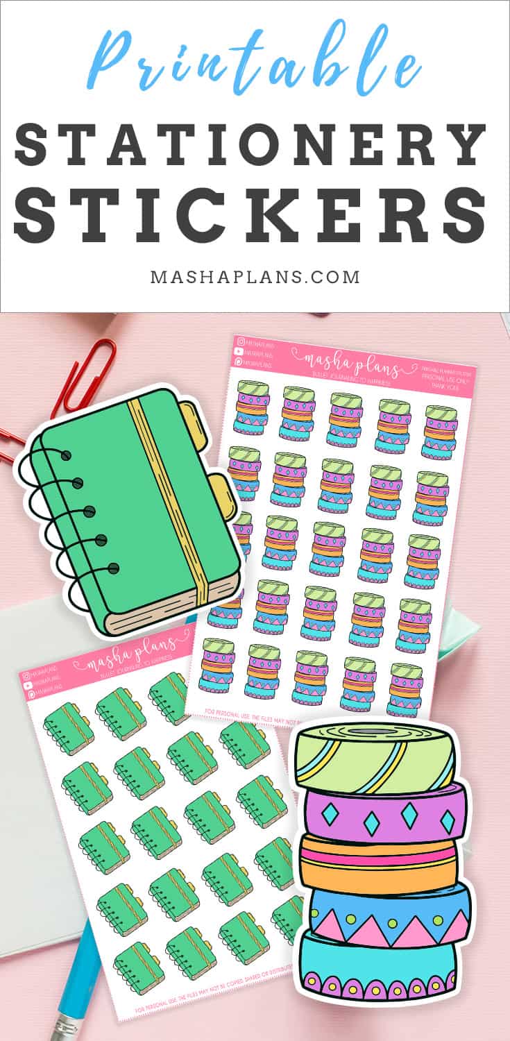 Stationery Stickers | Masha Plans