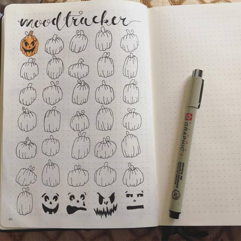 11 Pumpkin Mood Tracker Inspirations You'll Love | Masha Plans