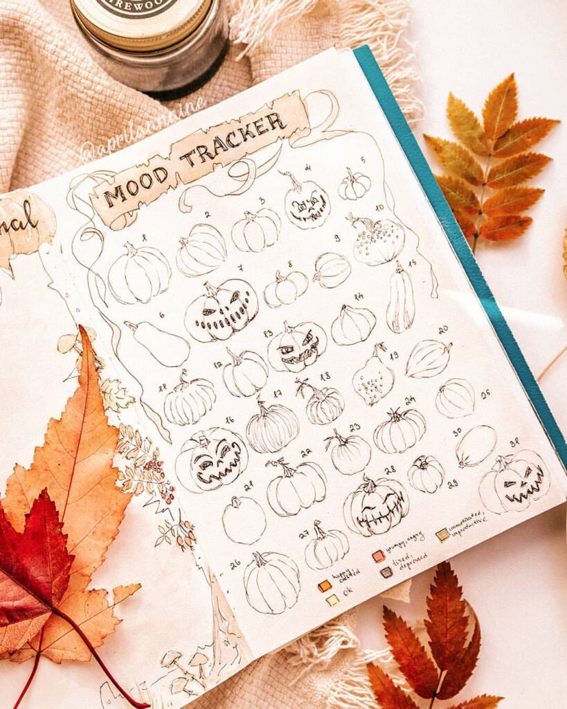 11 Pumpkin Mood Tracker Inspirations You'll Love | Masha Plans
