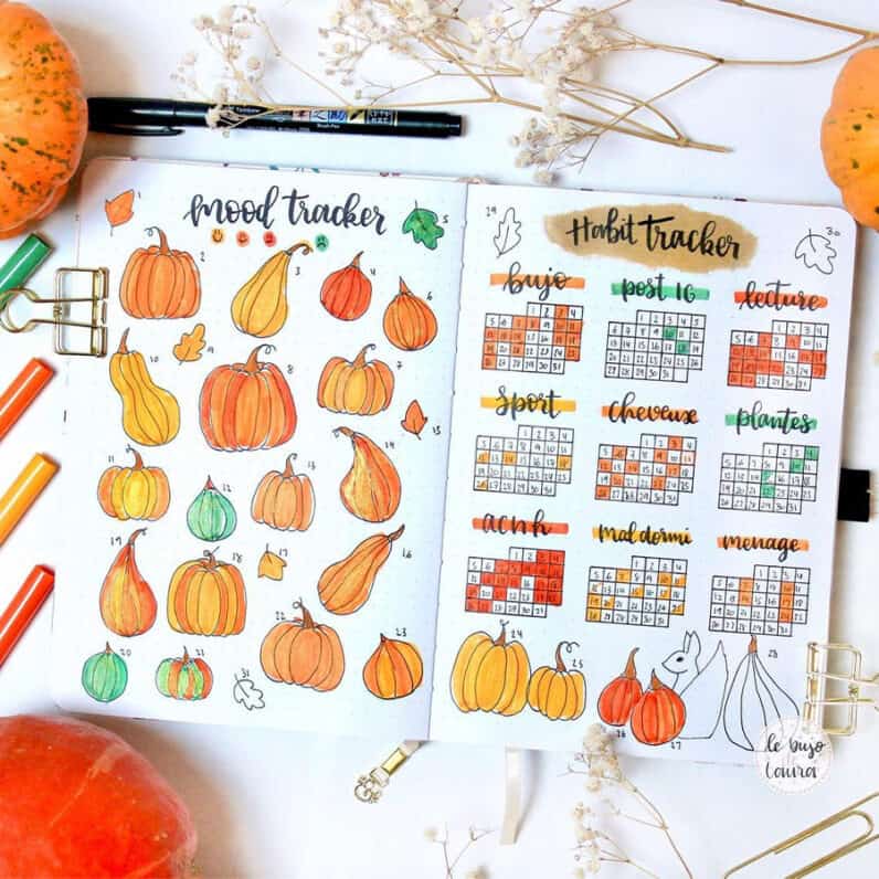 11 Pumpkin Mood Tracker Inspirations You'll Love | Masha Plans