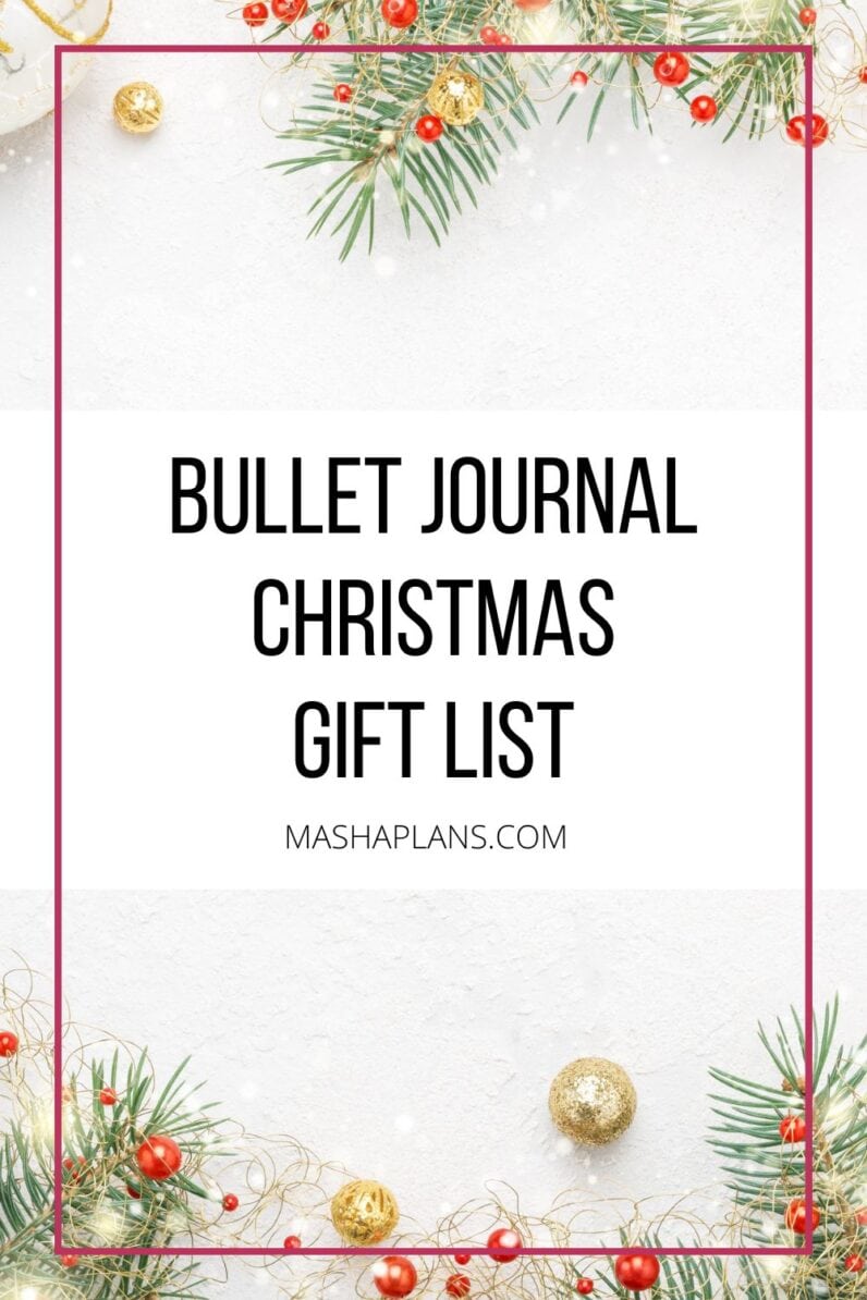 Bullet Journal Christmas Gift List