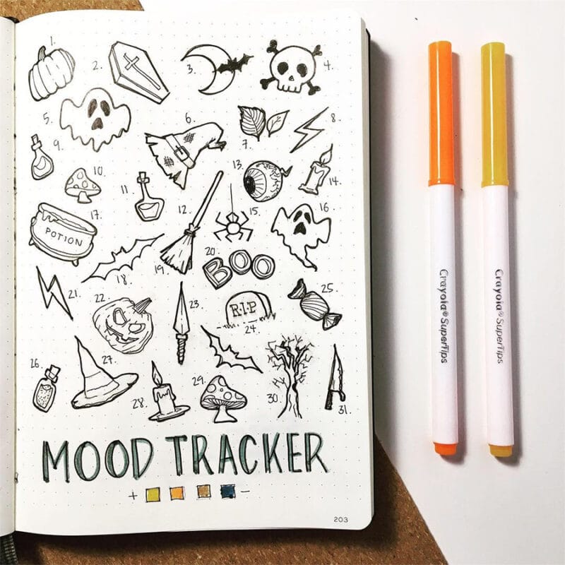 Spooktacular Halloween Mood Tracker Ideas | Masha Plans