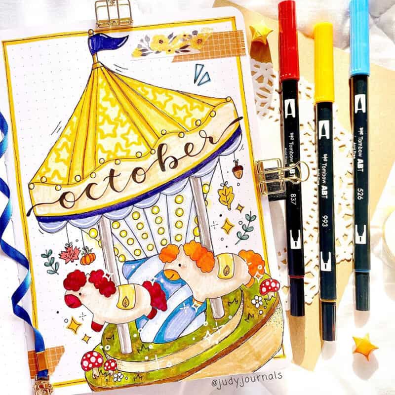 15 Non-Halloween October Bullet Journal Themes | Masha Plans