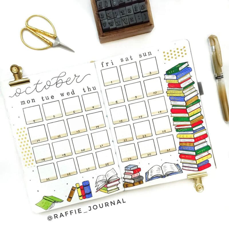 15 Non-Halloween October Bullet Journal Themes | Masha Plans