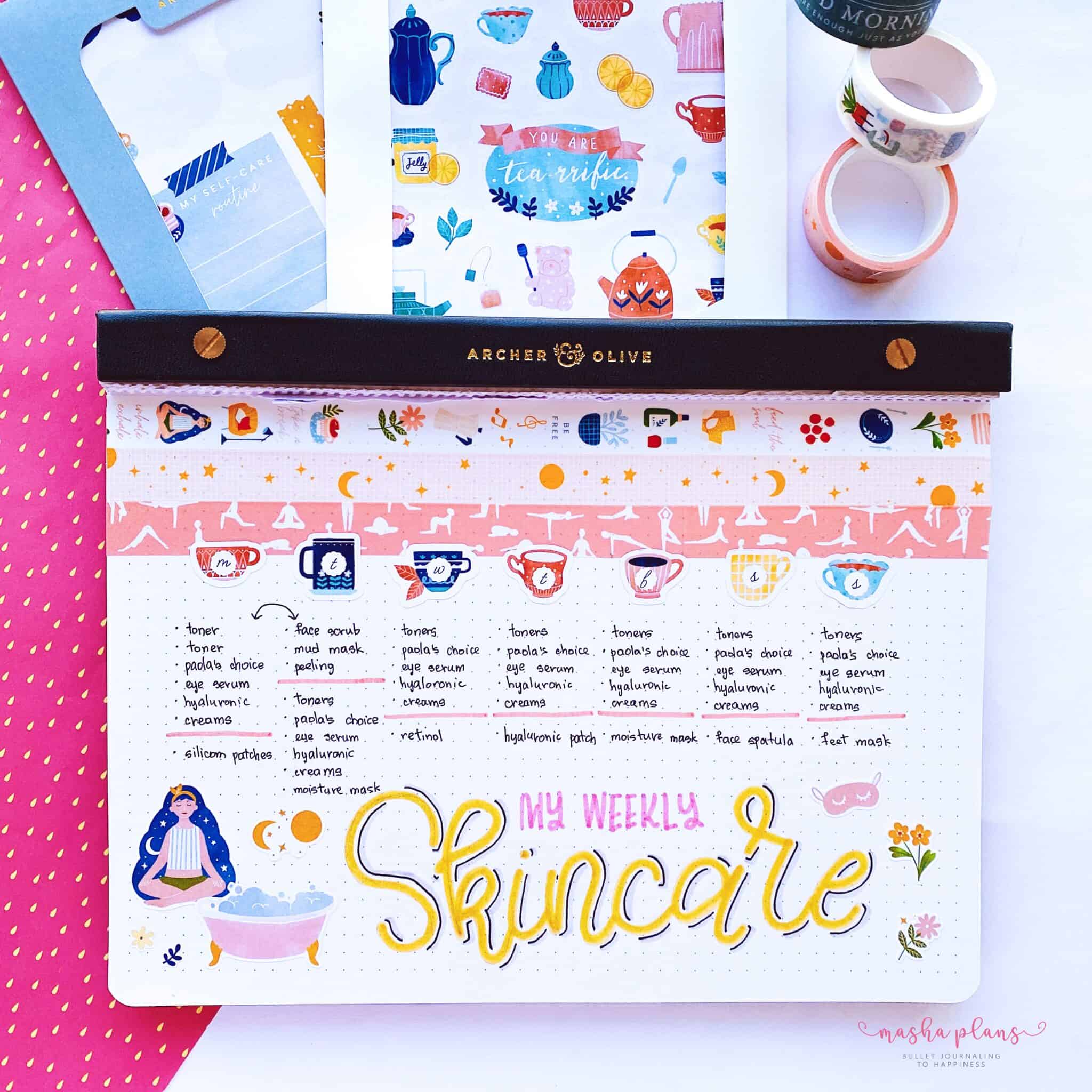 17 Skin Care Bullet Journal Ideas