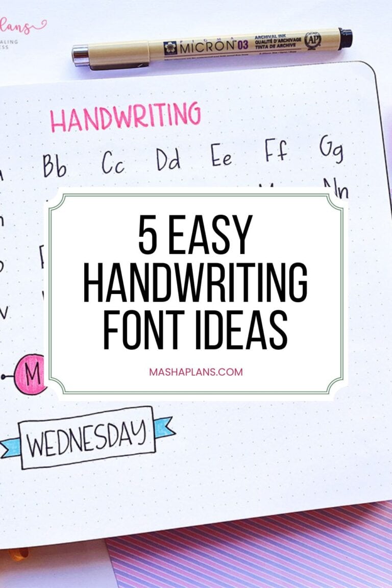 5 Easy Handwriting Fonts You'll Love | Masha Plans