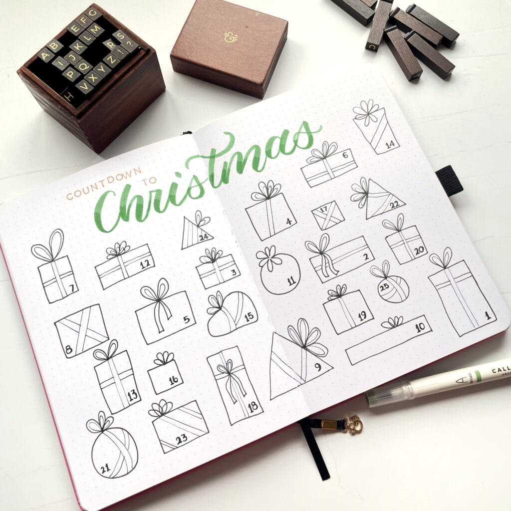 11 Christmas Journal Ideas to Brighten Up Your Bullet Journal | Masha Plans