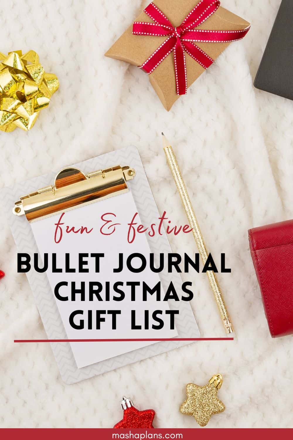 Festive And Fun Bullet Journal Christmas Gift List | Masha Plans