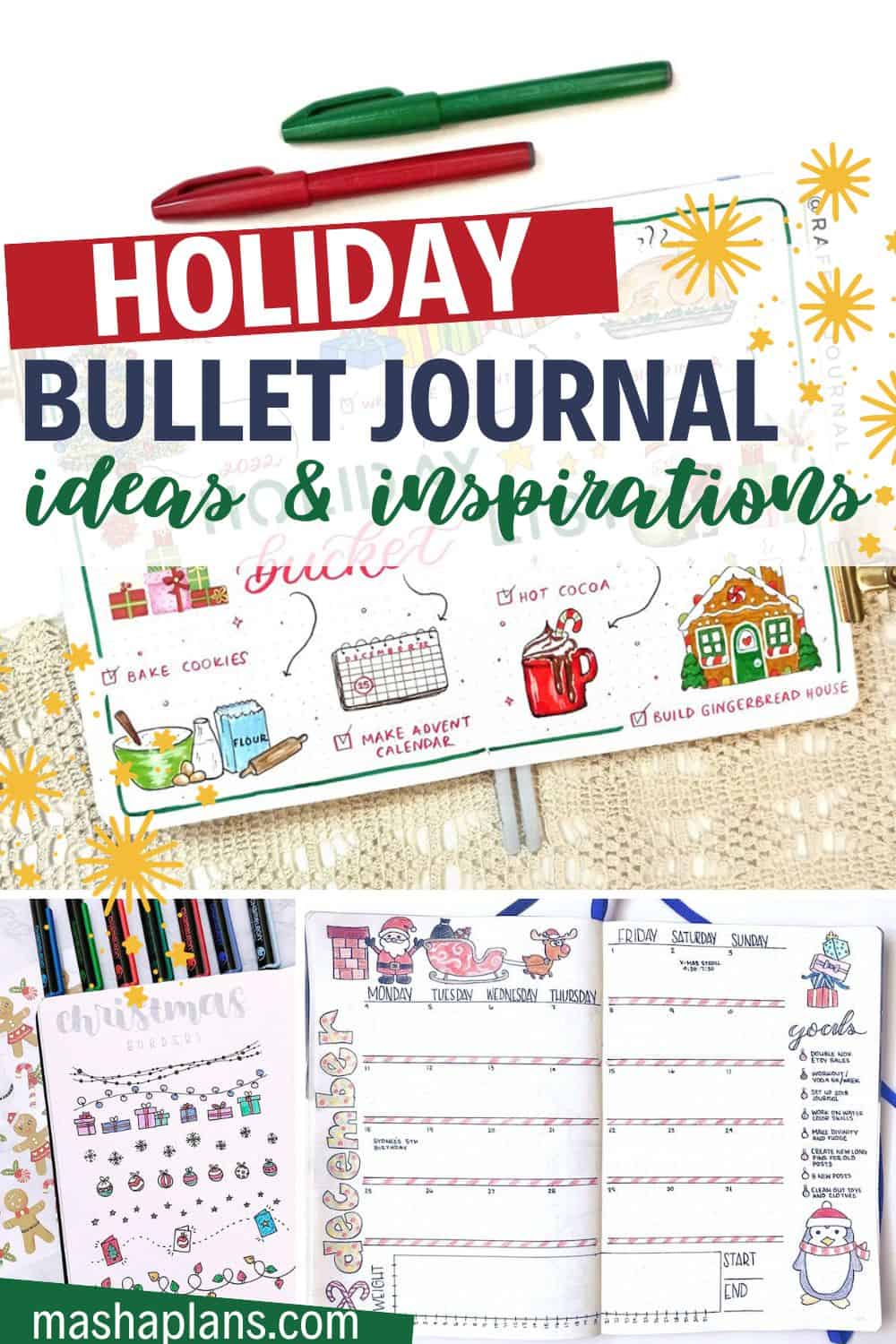 15 Holiday Bullet Journal Ideas To Brighten Your Festive Season | Masha ...