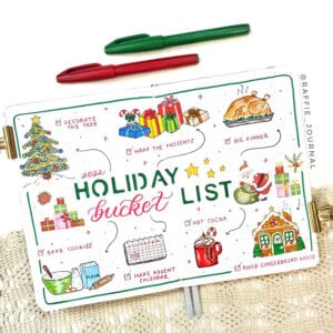 15 Holiday Bullet Journal Ideas To Brighten Your Festive Season | Masha ...