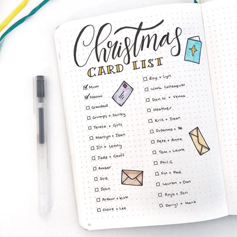 15 Holiday Bullet Journal Ideas To Brighten Your Festive Season | Masha ...