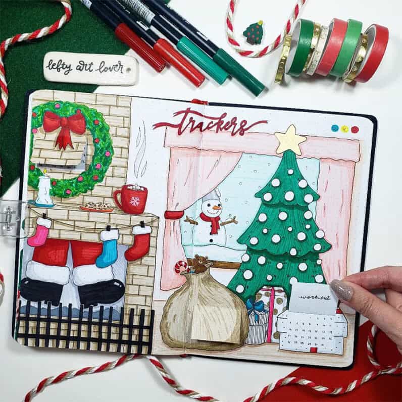 15 Christmas Themed Bullet Journal Inspirations | Masha Plans