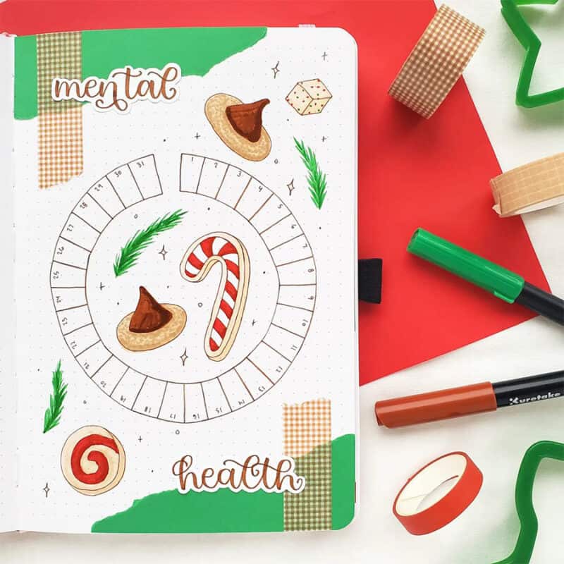 15 Christmas Themed Bullet Journal Inspirations | Masha Plans