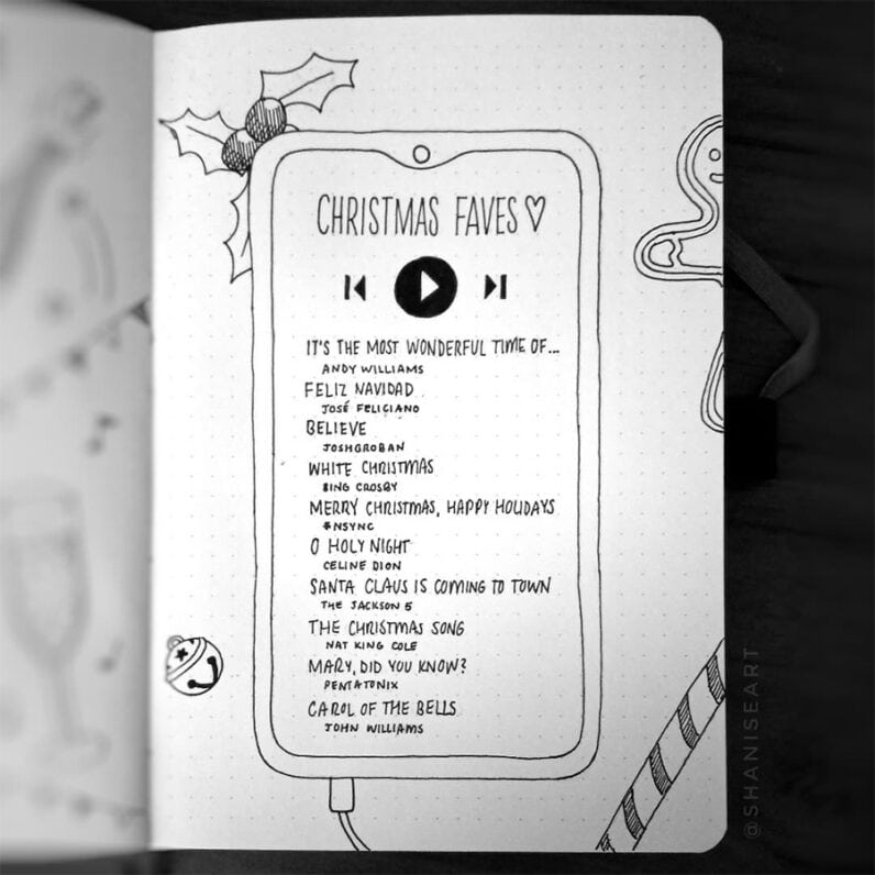 15 Christmas Themed Bullet Journal Inspirations | Masha Plans