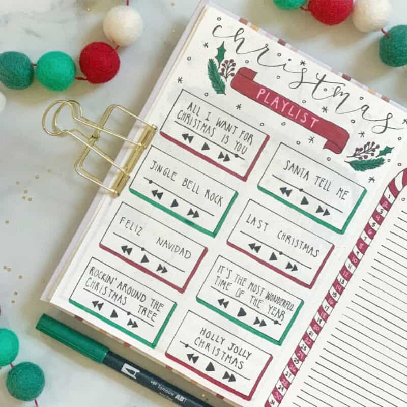 15 Christmas Themed Bullet Journal Inspirations | Masha Plans