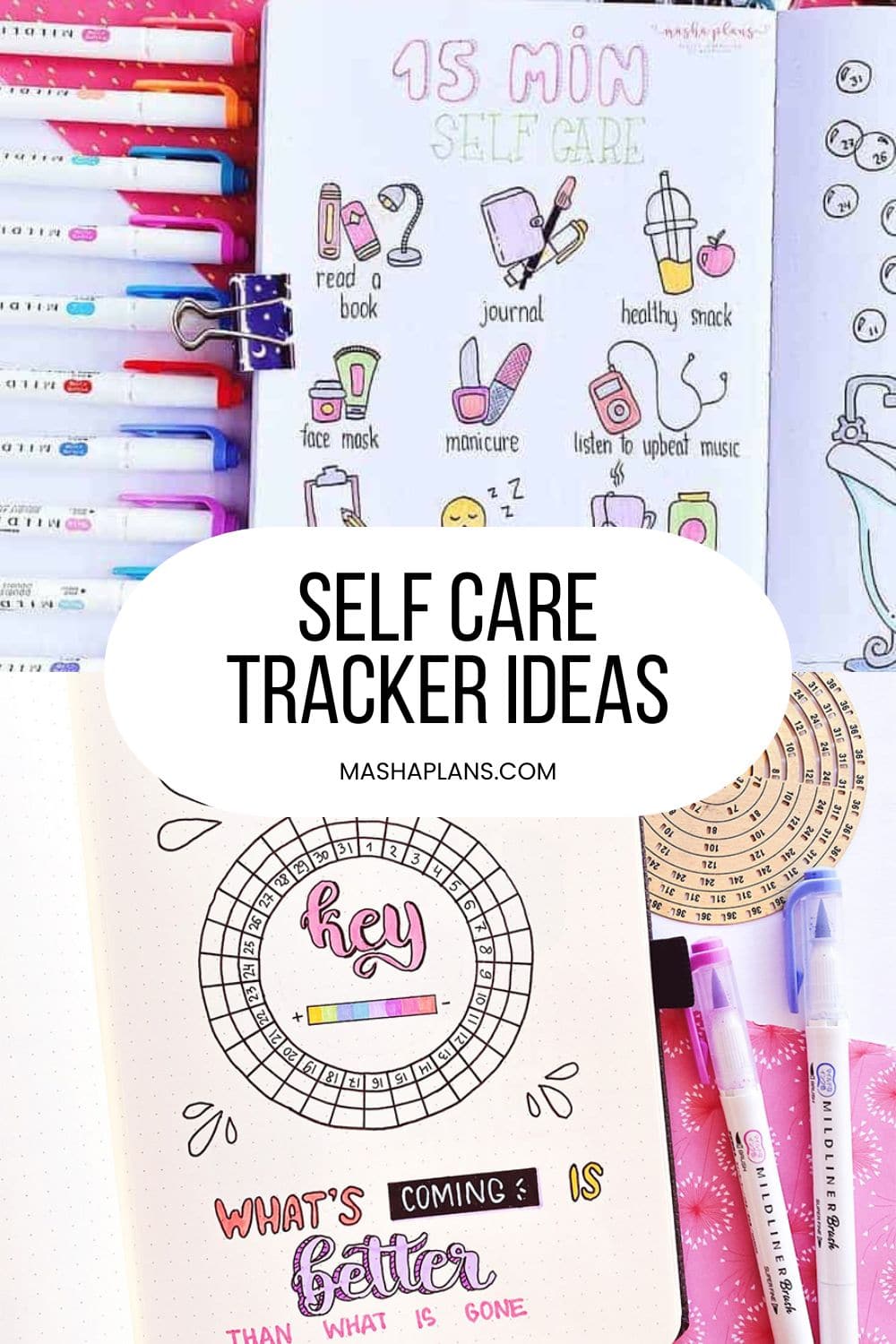 9 Creative Self-Care Tracker Bullet Journal Ideas | Masha Plans