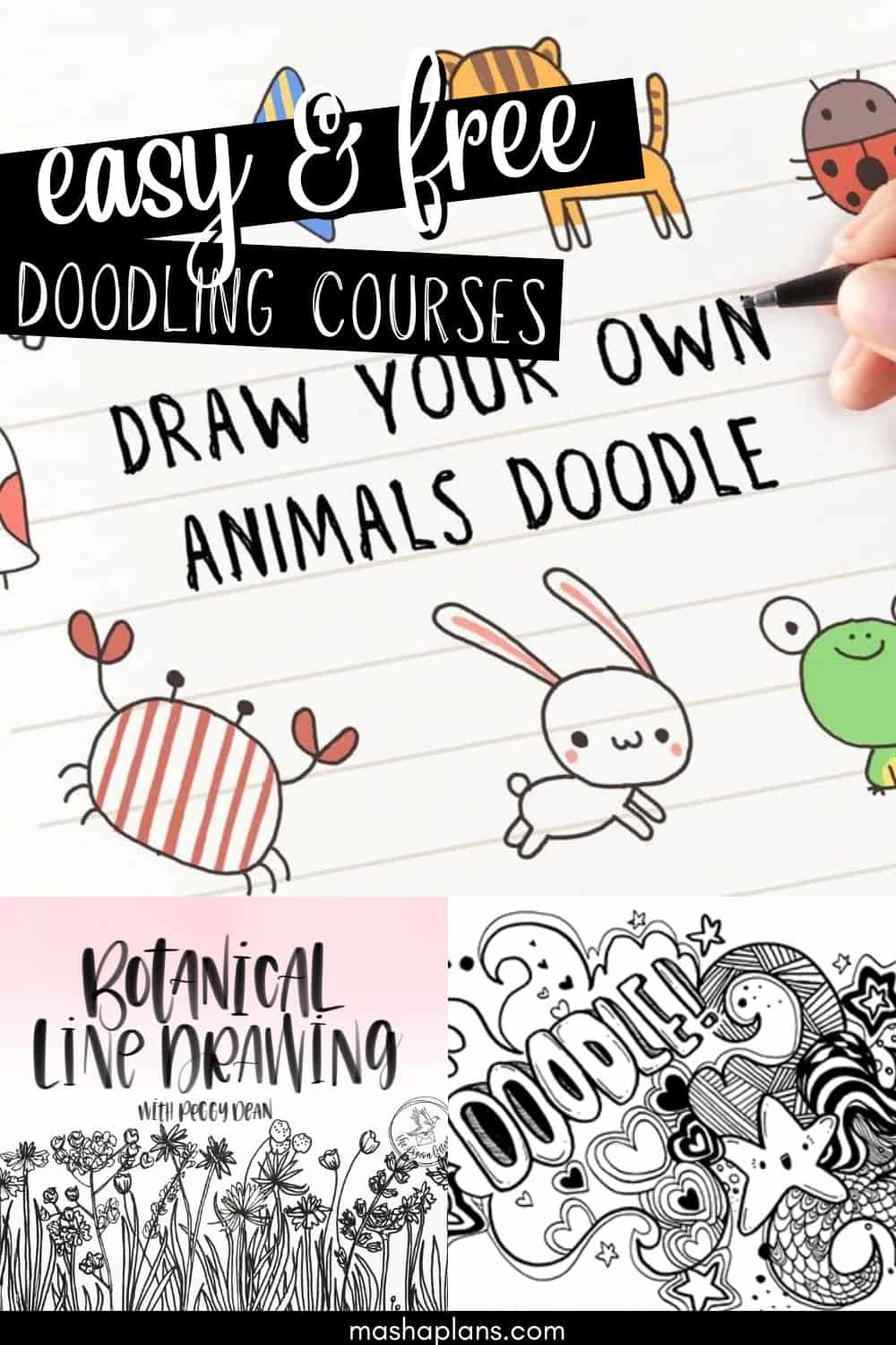 7 Free Doodling Courses To Unleash Your Creativity | Masha Plans