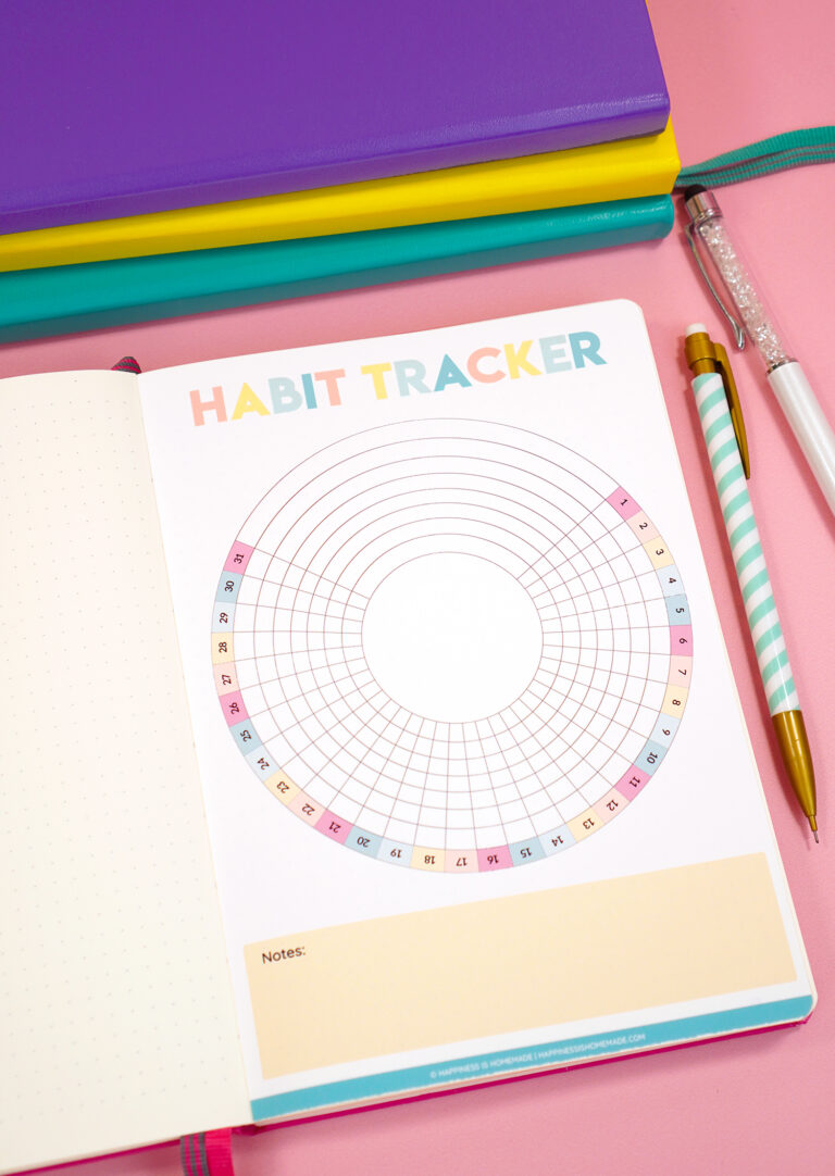 Free Bullet Journal Habit Tracker Printables | Masha Plans