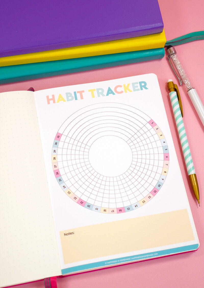 Free Bullet Journal Habit Tracker Printables | Masha Plans