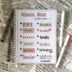 Bullet Journal Header Ideas With Highlighter | Masha Plans