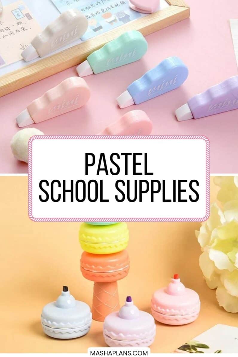 Pastel School Supplies To Brighten Your Academic Year | Masha Plans