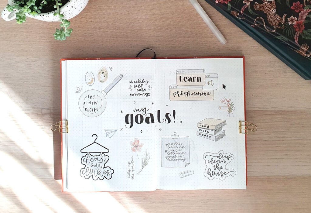 17 Bullet Journal Goals Page Ideas