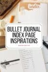 13 Bullet Journal Index Page Ideas