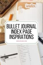 13 Bullet Journal Index Page Ideas