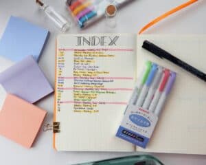 13 Bullet Journal Index Page Ideas