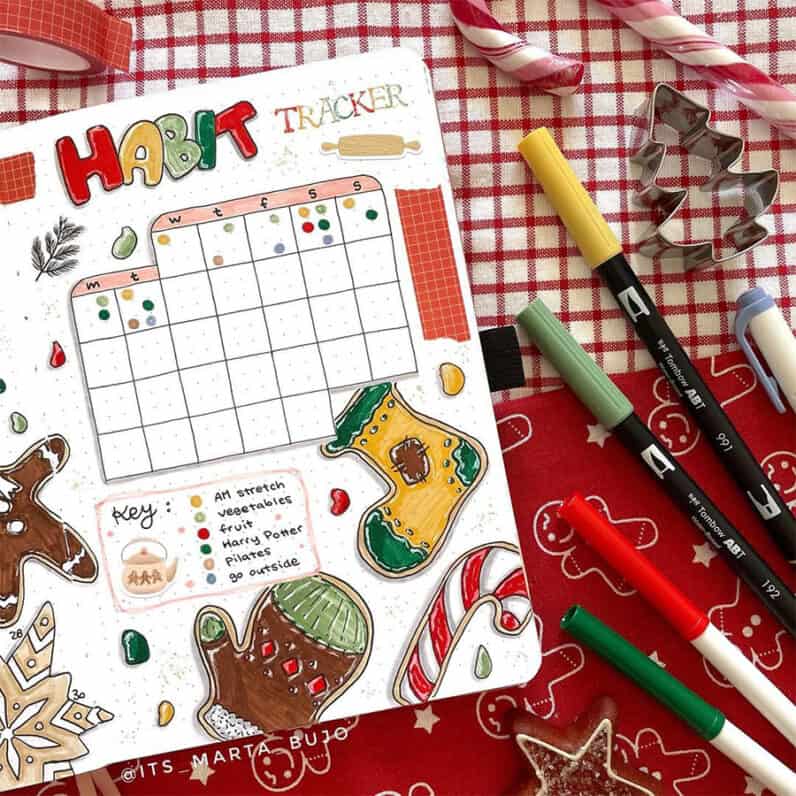 17 Christmas Habit Trackers: Add a Festive Spin to Your Bullet Journal