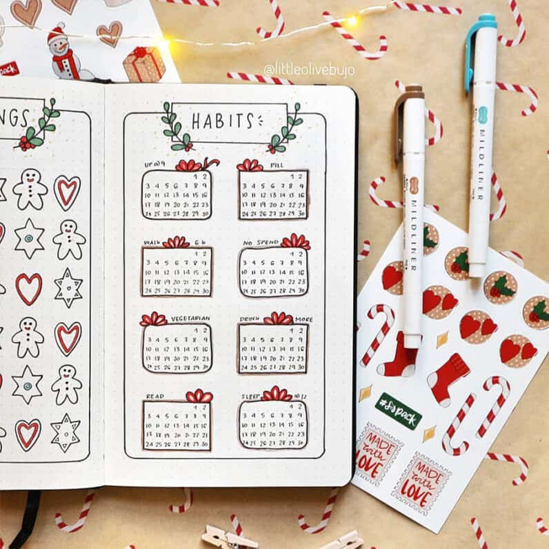 17 Christmas Habit Trackers: Add a Festive Spin to Your Bullet Journal