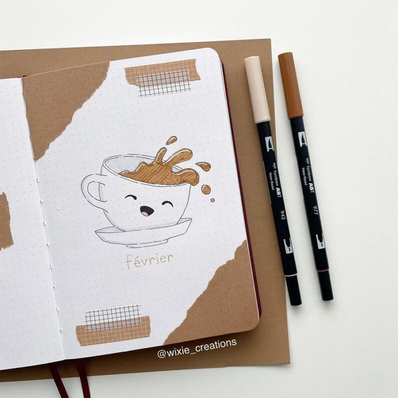 13 February Bullet Journal Cover Page Ideas