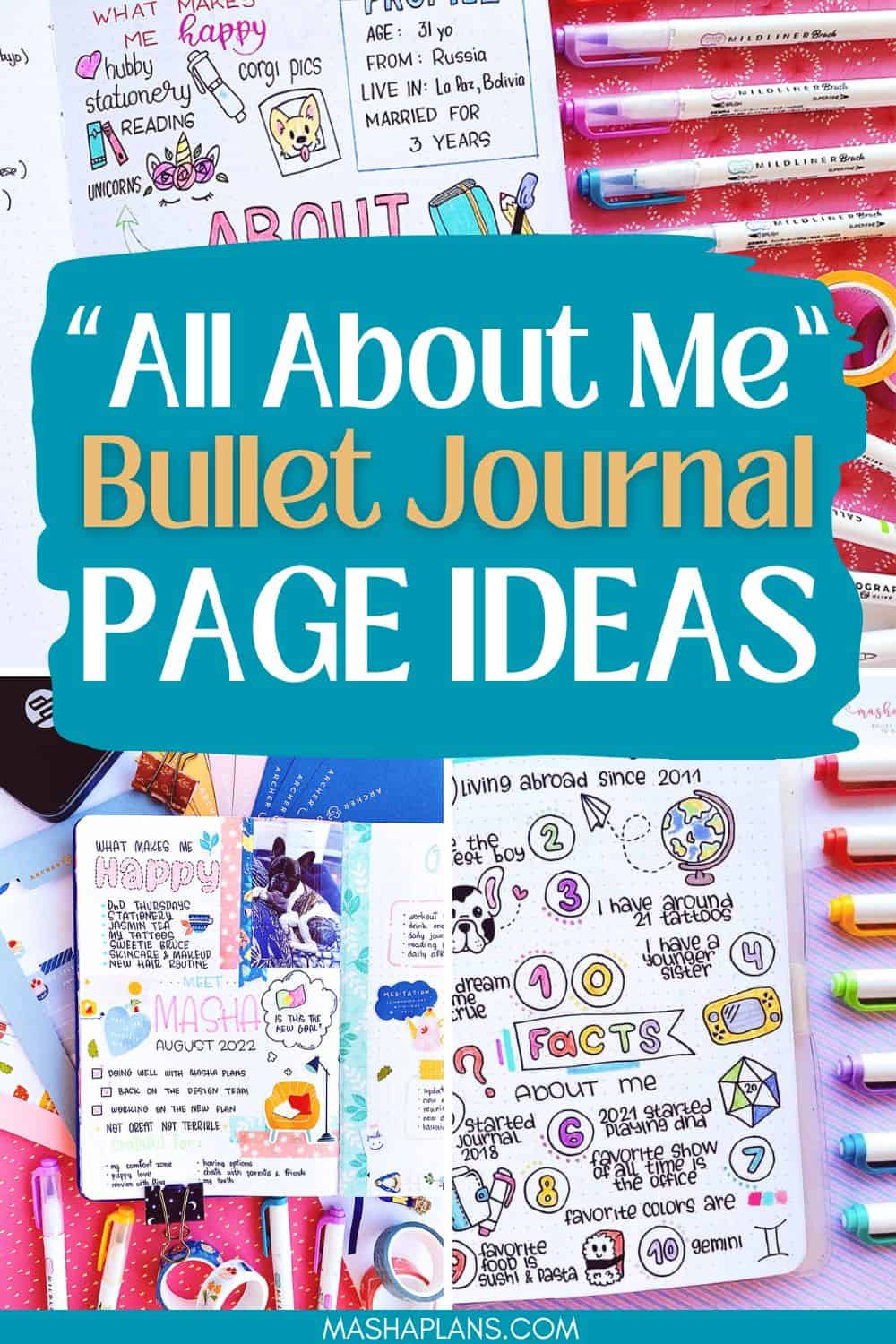 13 "All About Me" Page Ideas For Your Bullet Journal